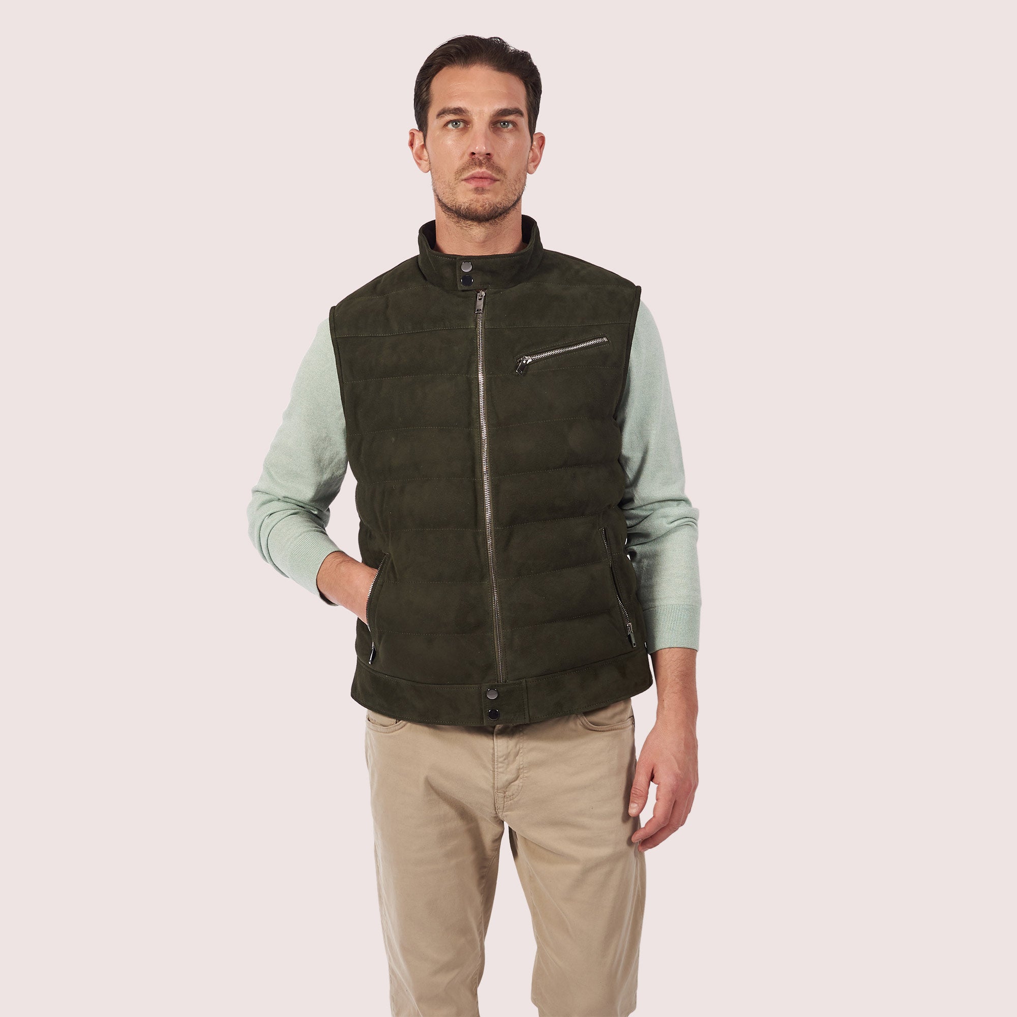 Tyler Goat Suede Vest - Stylish & Functional Outerwear – astonleather.com