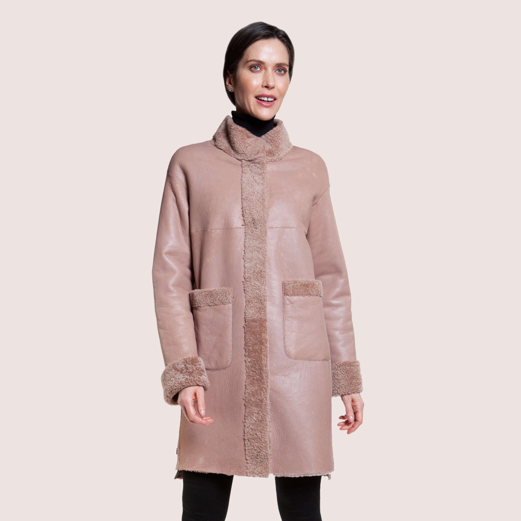 Trinity Reversible Shearling Coat - Elegant & Versatile Luxury ...